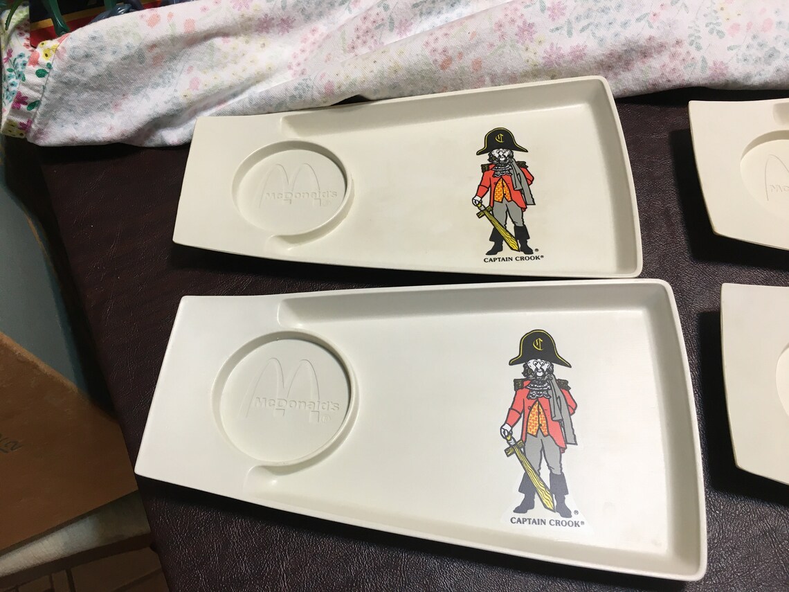 Vintage 1970's NEAR MINT Mcdonalds Happy Meal Serving Trays Set of 7 ...