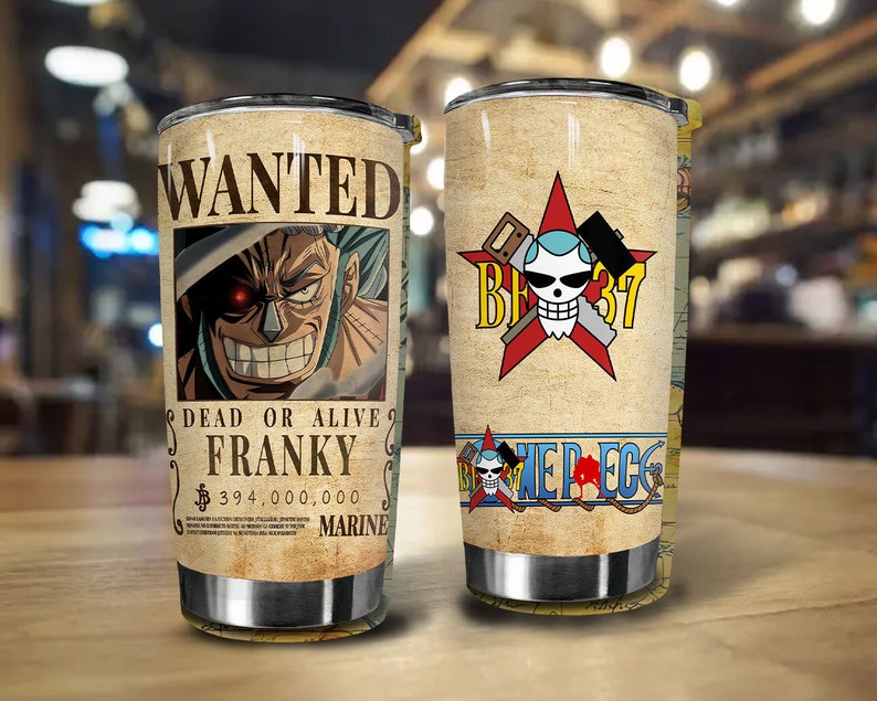 Personalized FRANKY One Piece Tumbler, 20 Oz Tumbler, Laser Engraved ...