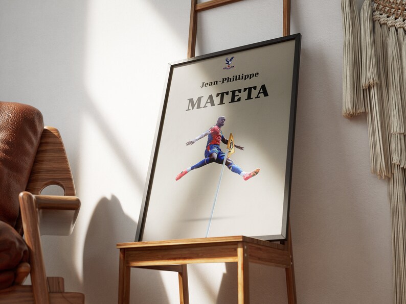 Mateta Crystal Palace Poster. Jean-phillipe Mateta Celebration Football ...