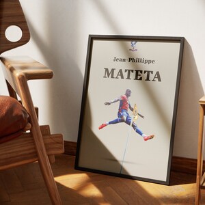 Mateta Crystal Palace Poster. Jean-phillipe Mateta Celebration Football ...