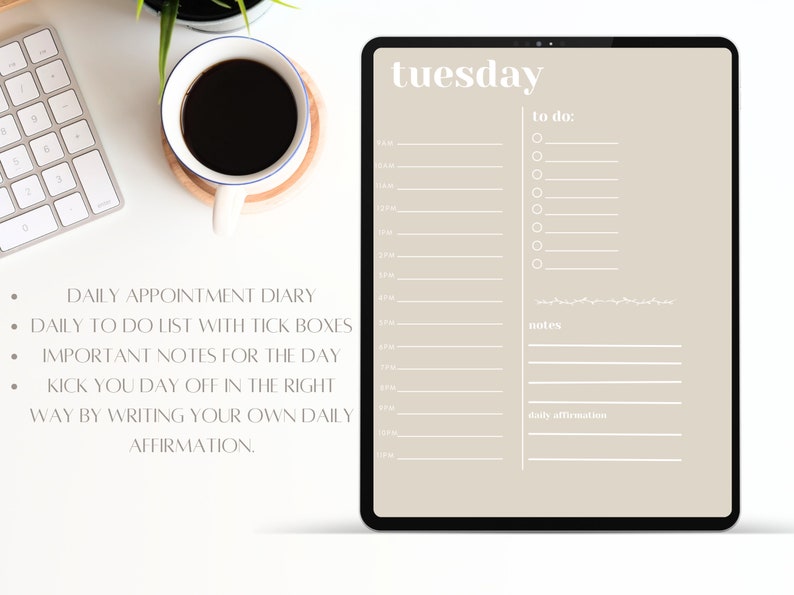 Weekly Digital Planner Template - Instant Download - Etsy