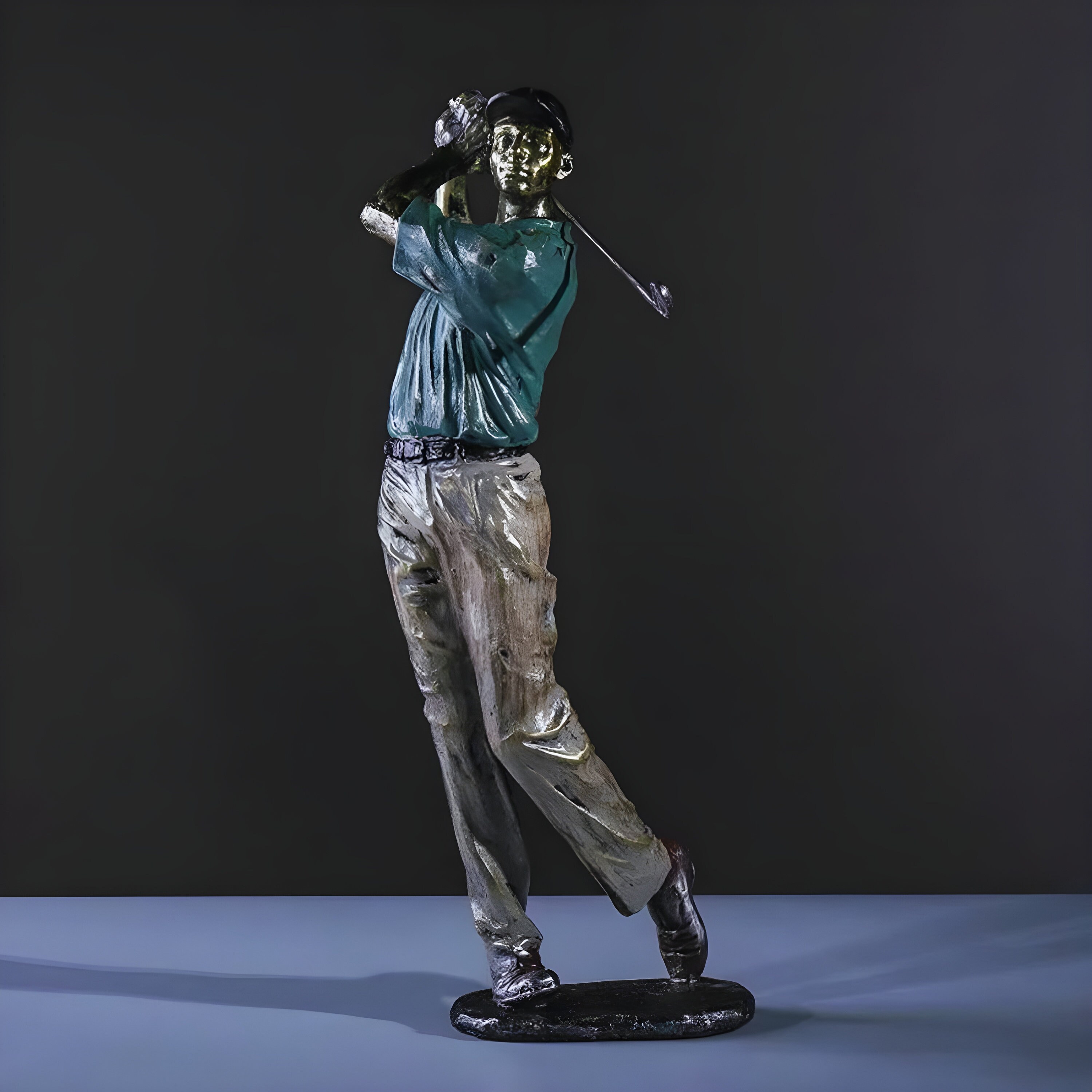 Retro Golf Statue Resin Vintage Golfer, Sport Athlete Figurine, Golfist ...