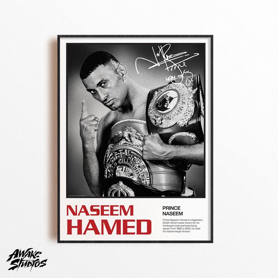Prince Naseem Boxing Poster, Minimalist Wall Art, Modern Bedroom Decor ...