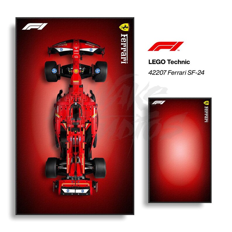 Ferrari F1 Poster, Technic Display, Formula 1 Digital Print, Minimalist ...