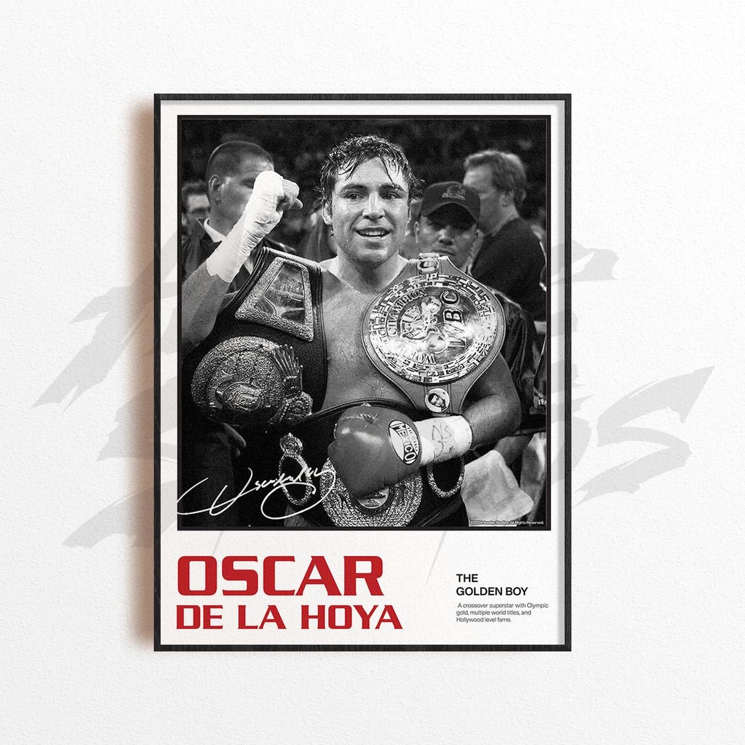 Oscar De La Hoya Art Print, Boxing Art Print, Boxing Arts Wall Decor ...