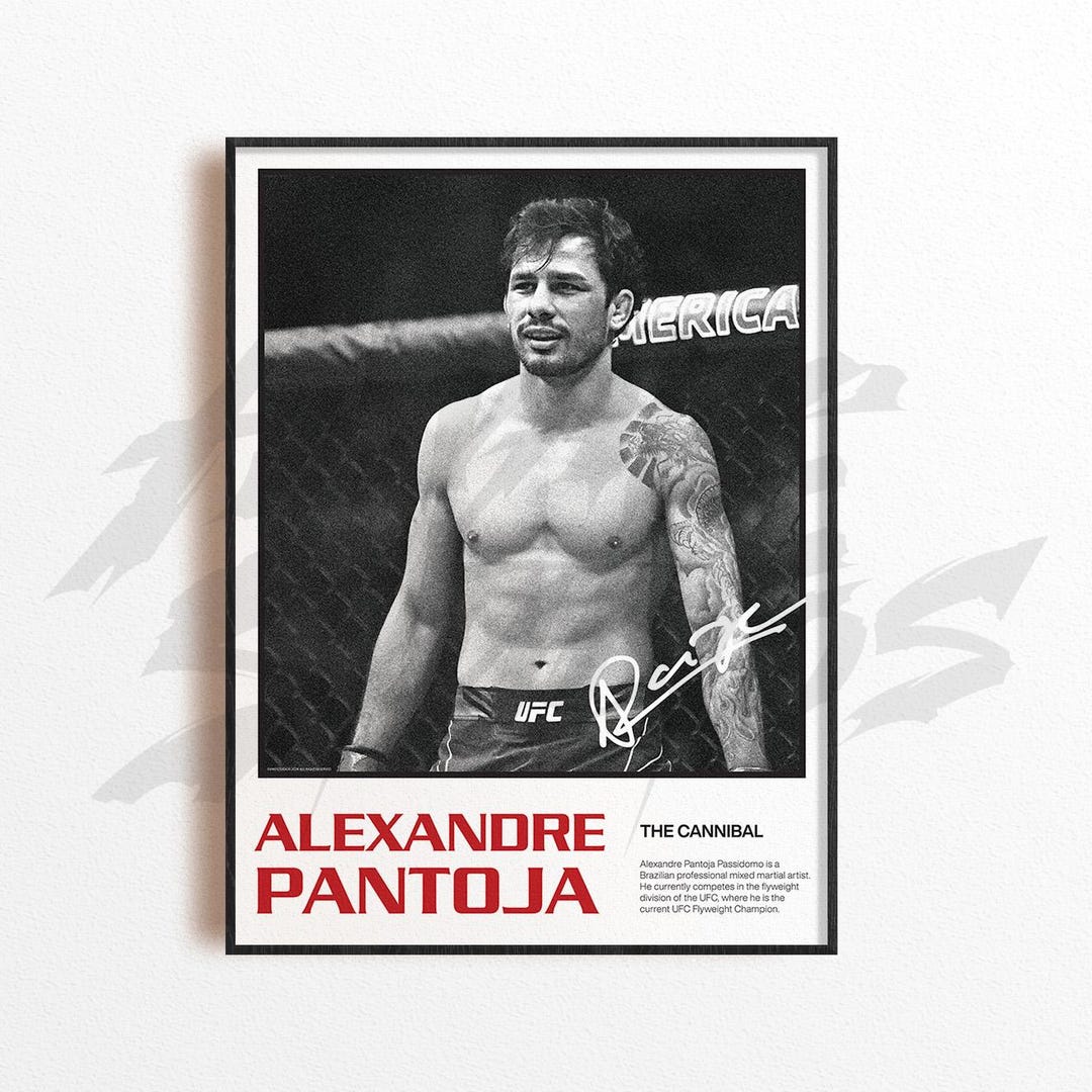 Alexandre Pantoja Art Print, Mixed Martial Arts Wall Decor, Home Gym ...