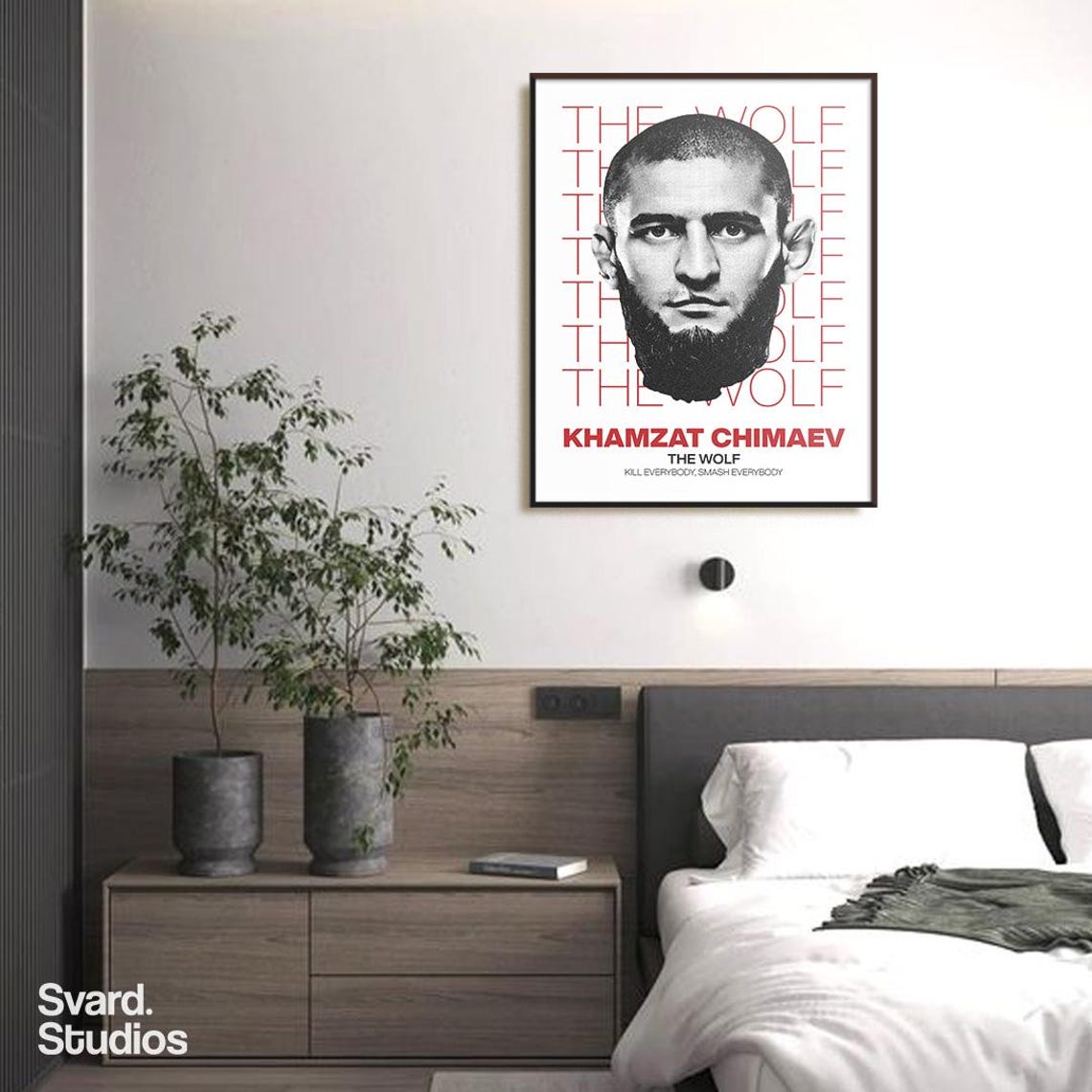 Khamzat Chimaev UFC Poster the Wolf - Etsy