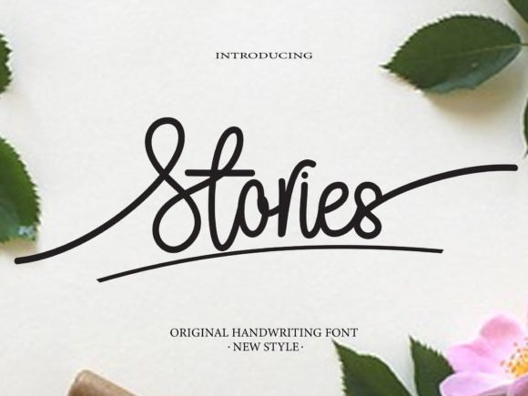 Stories Font, Display Font, Calligraphy Font, Wedding Font, Retro Font ...