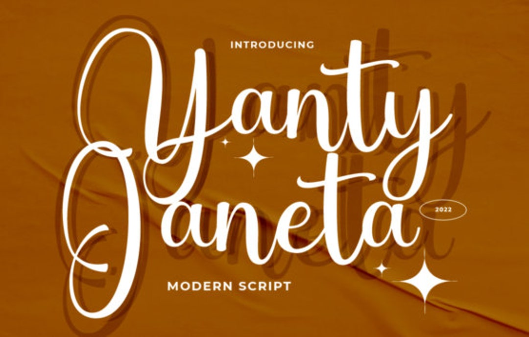 Yanty Janeta Font, Handwritten Font, Wedding Font, Modern Font, Display ...