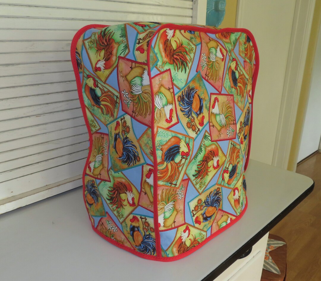 Mixer Cover Covered in Roosters and Chickens Fits Kitchenaid 5 Quart - Etsy
