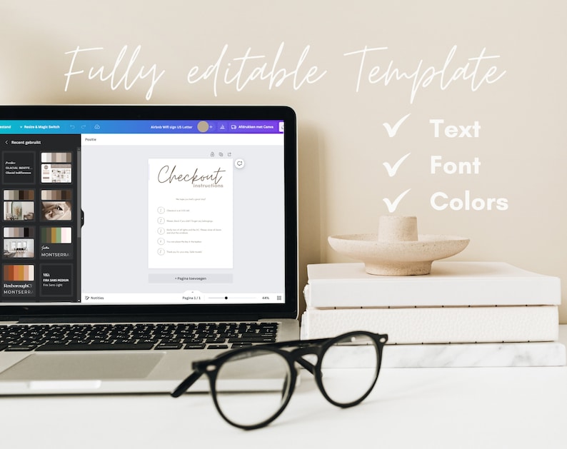 Checkout Instructions Sign Template Airbnb Guest and Host, Holiday ...
