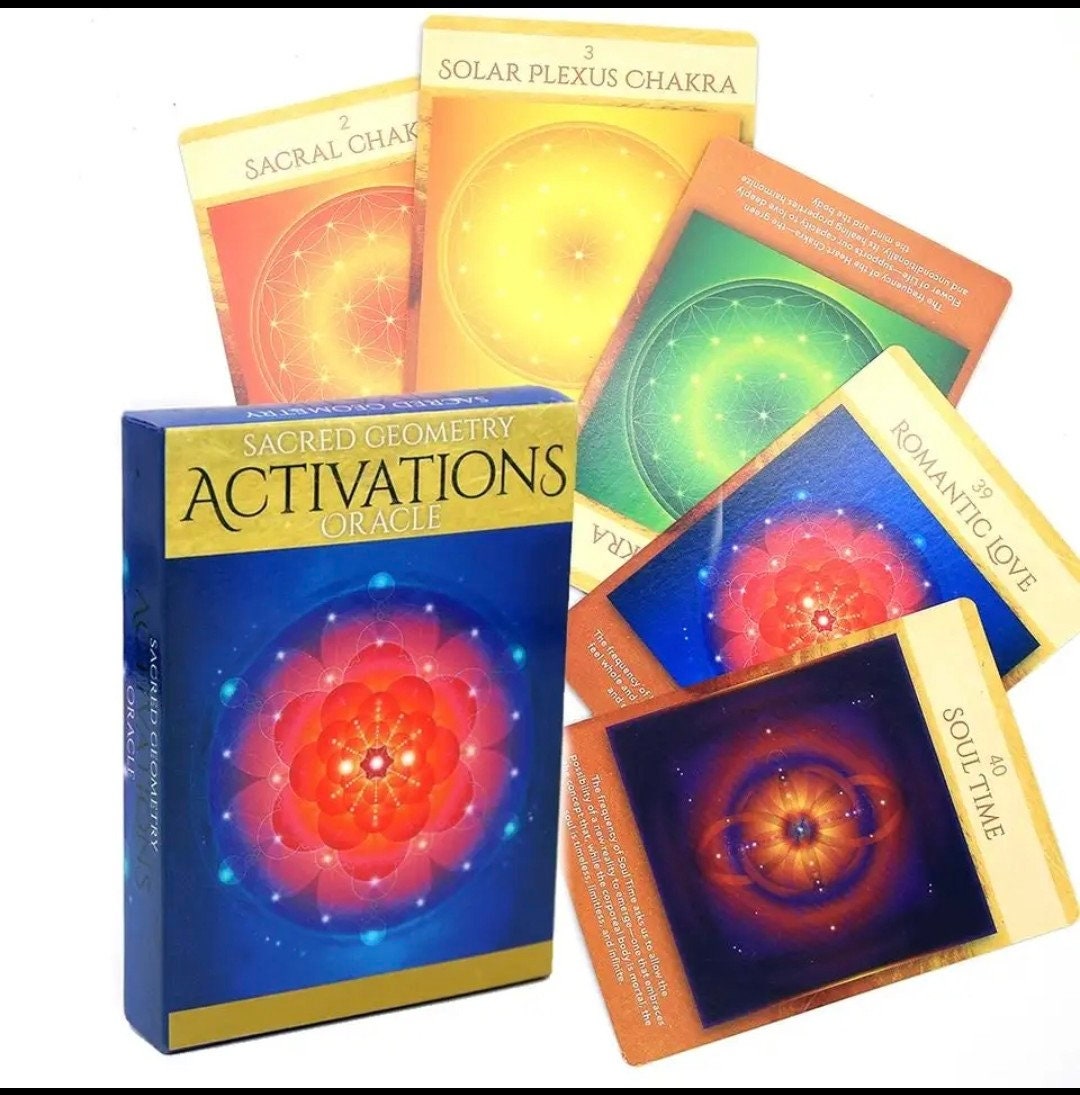 Sacred Geometry Activations Oracle Card Deck 44 Cards Digital PDF Guide ...