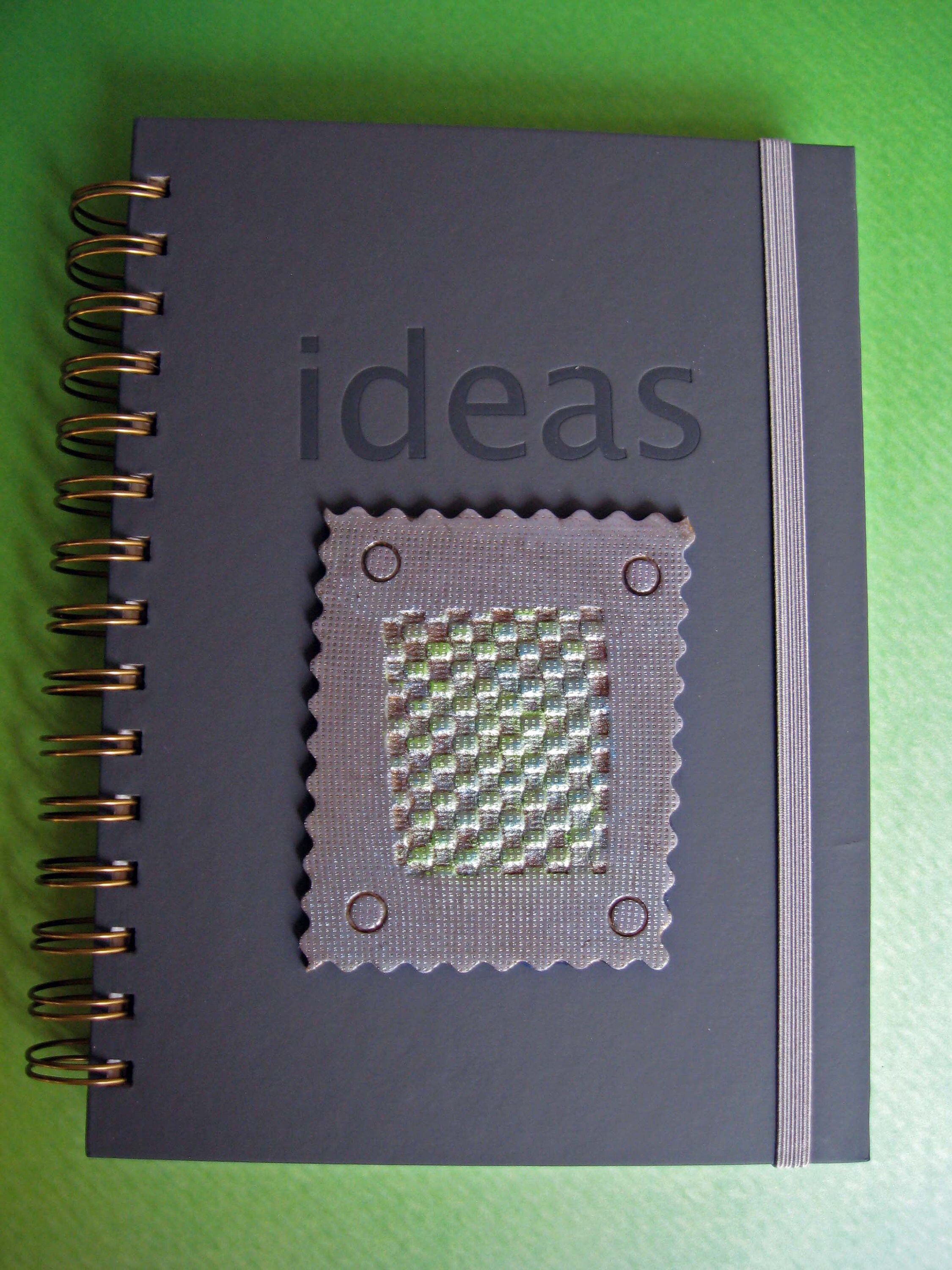 Gray Hardcover Spiral Notebook Lined Journal Embellished With Geometric ...
