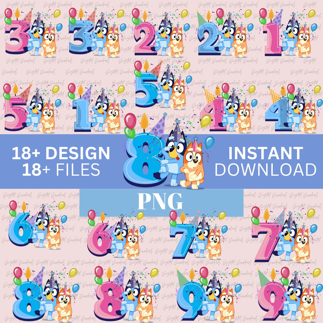 Bluey Birthday Png, My Birthday Png, Birthday Party, Birthday Gifts ...