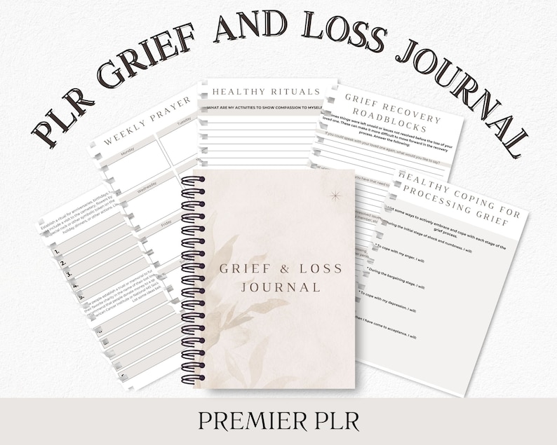 PLR Grief and Loss Journal, PLR Digital Products, Therapy Resources ...