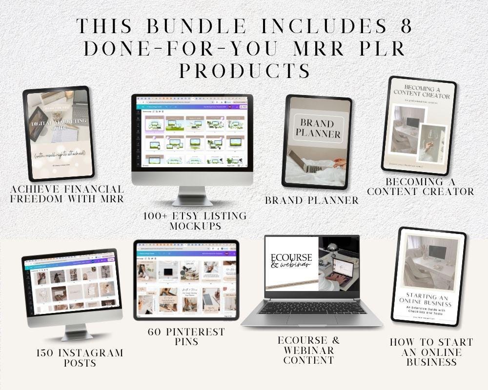 MRR PLR Digital Products Bundle Done for You Passive Income Private ...