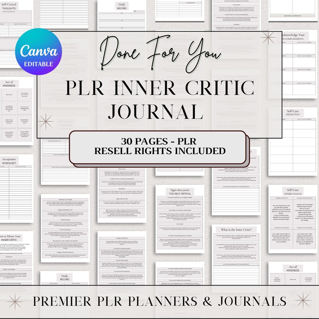 Inner Critic, Self Esteem Worksheet, Mental Health, Therapy Worksheets ...