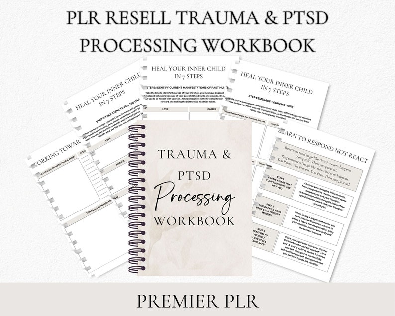 PLR Resell Trauma and PTSD Processing Workbook, Trauma Therapy Planner ...