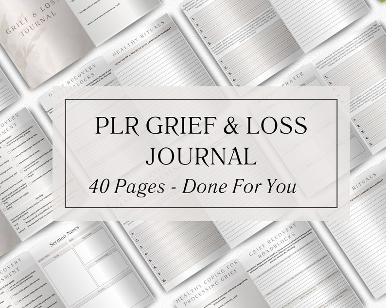 PLR Grief and Loss Journal, PLR Digital Products, Therapy Resources ...