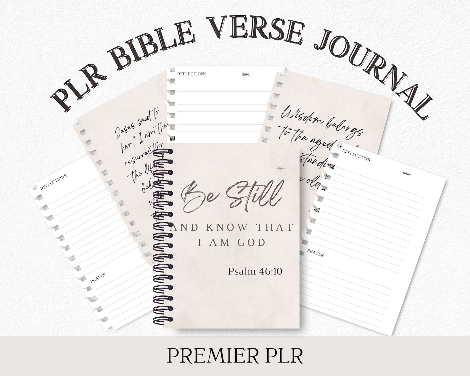 PLR Bible Verse Journal Printable Canva Editable PDF, Bible Study Guide ...