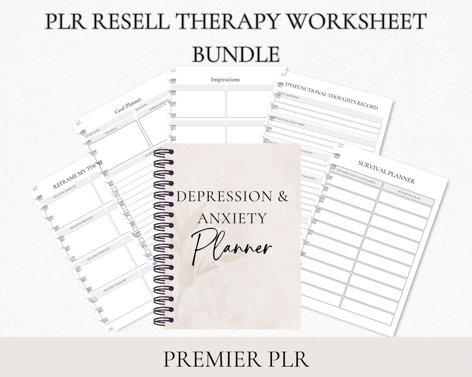 PLR Resell Therapy Worksheets Mental Health Resources Editable Canva ...