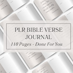 PLR Bible Verse Journal Printable Canva Editable PDF, Bible Study Guide ...