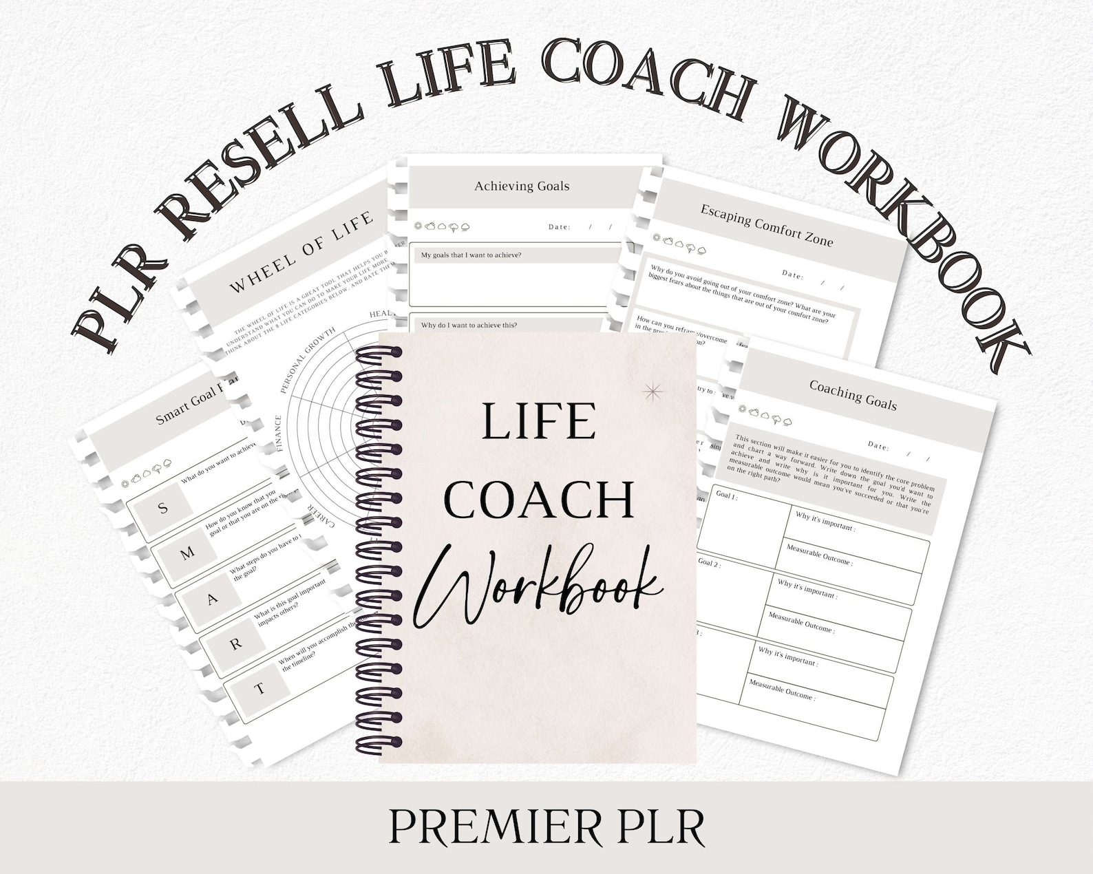 Life Coach Worksheet Bundle With PLR and MRR, Therapy Tools and ...