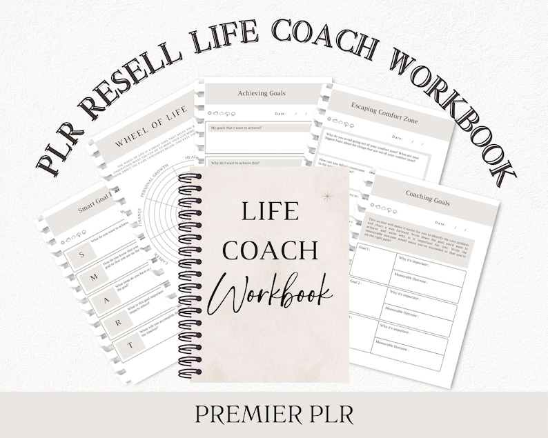 Life Coach Worksheet Bundle With PLR and MRR, Therapy Tools and ...