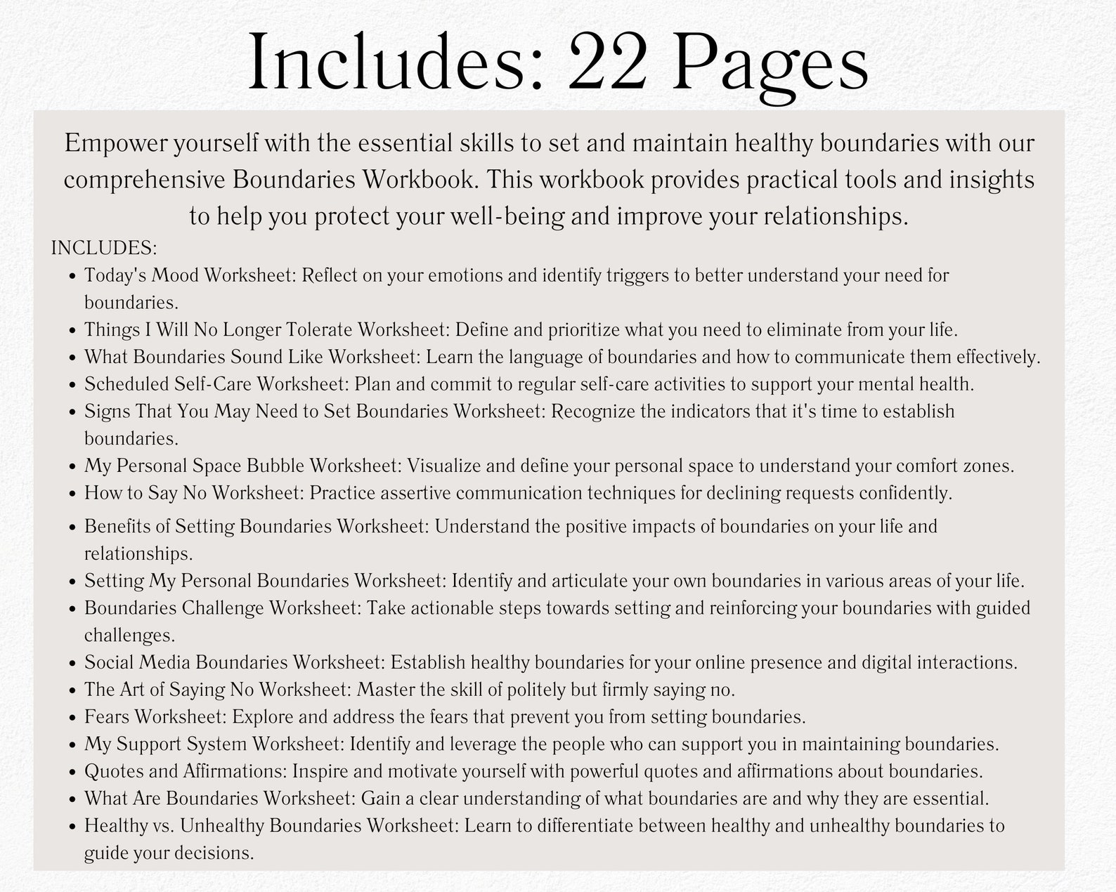 PLR Resell Healthy Boundaries PLR Digital Product Wellness Journal ...