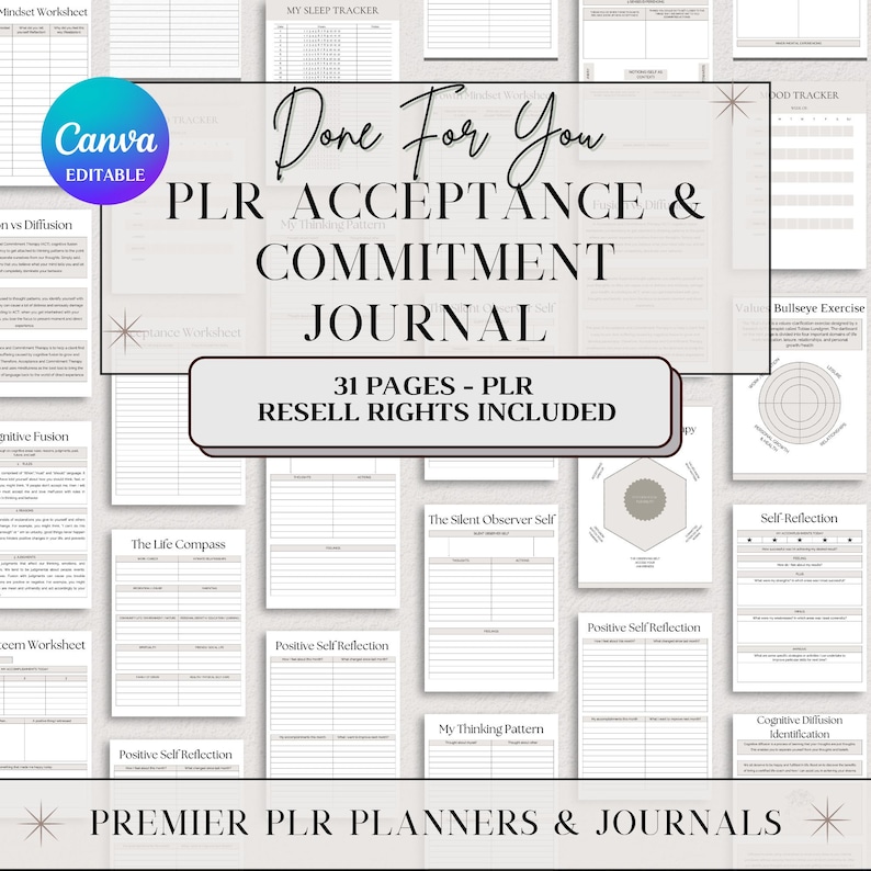 PLR Self-esteem Self-confidence Self-care Self-love Journal,plr Digital ...