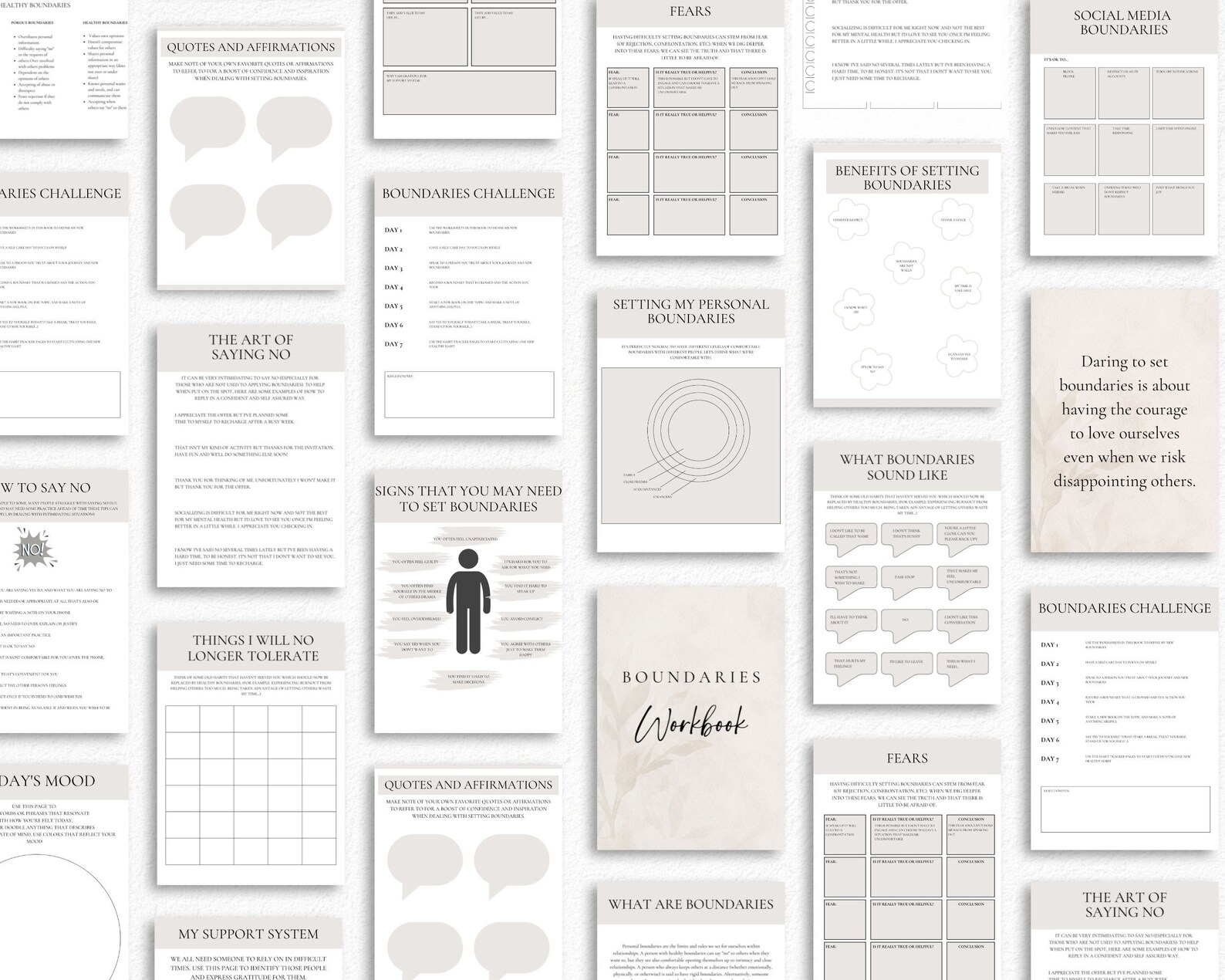 PLR Resell Healthy Boundaries PLR Digital Product Wellness Journal ...