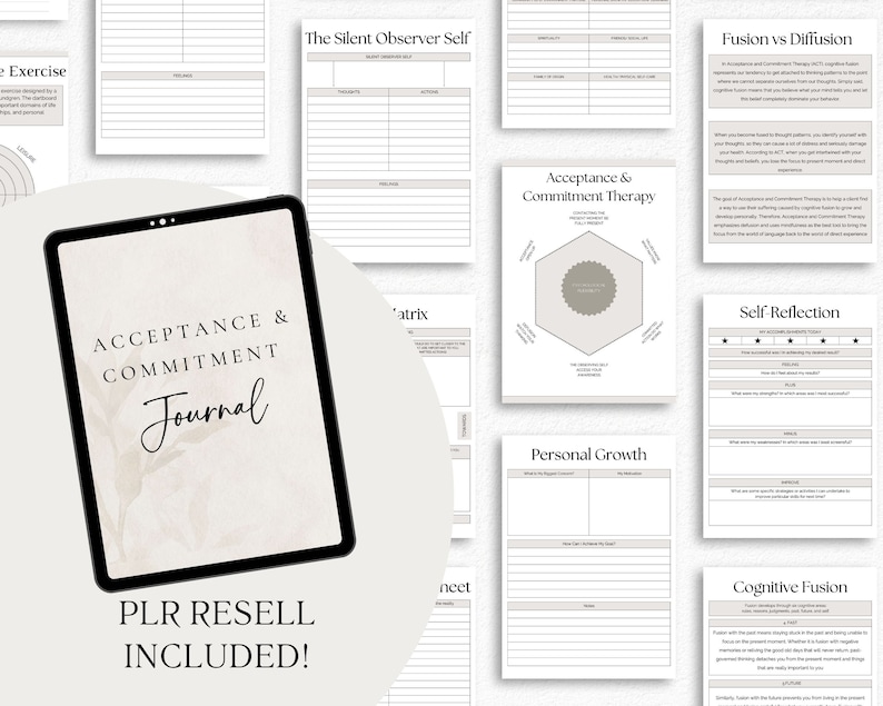 PLR Self-esteem Self-confidence Self-care Self-love Journal,plr Digital ...