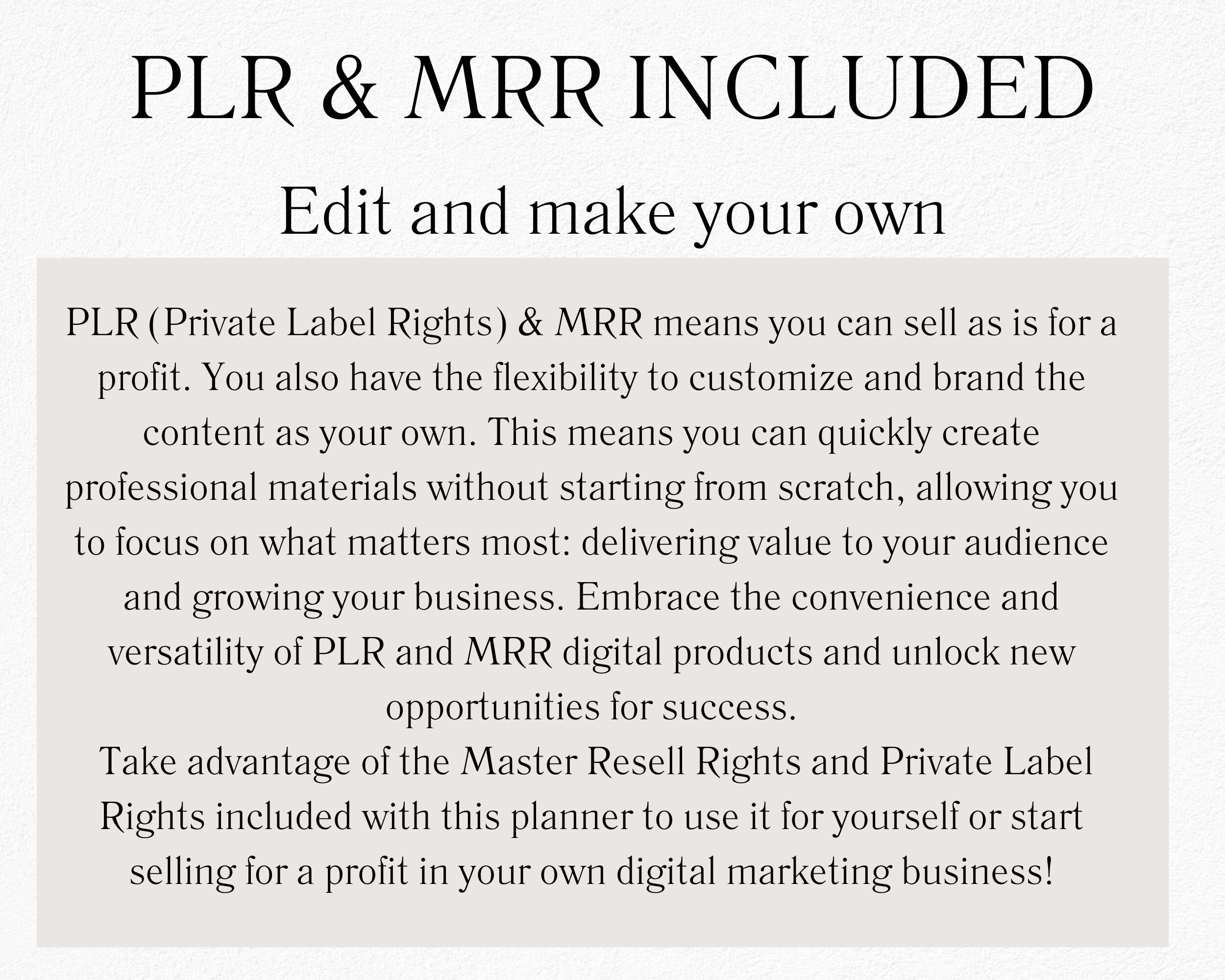 MRR Plr ADHD Planner Adult Printable Digital Productivity Journal, Done ...