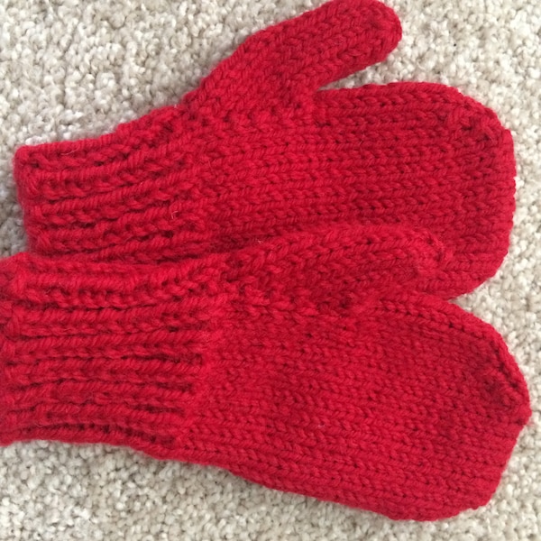 Red Mittens - Etsy