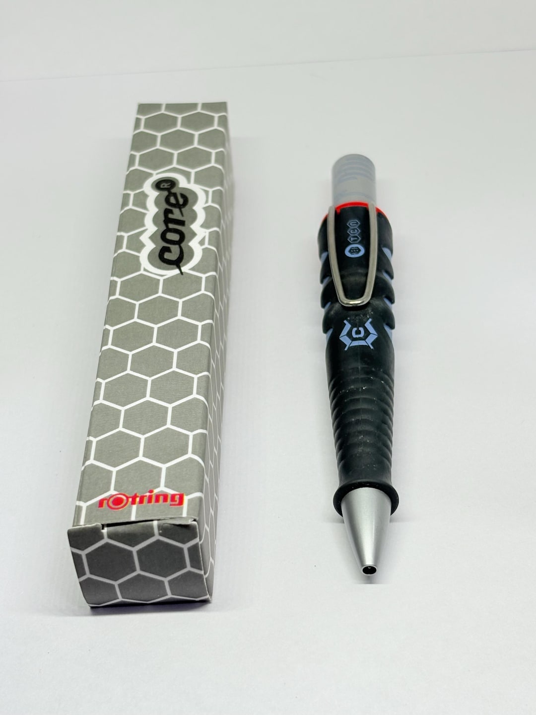 Vintage Rotring Core Technor Ballpoint Pen, Black & Grey, Germany (with ...