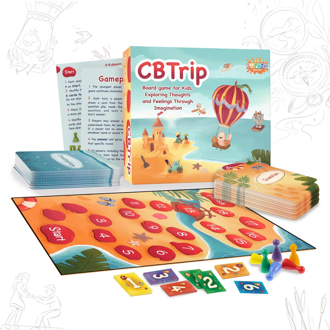 Therapy Kids Board Game, Therapy Art Gift for Kids, Psychology School ...