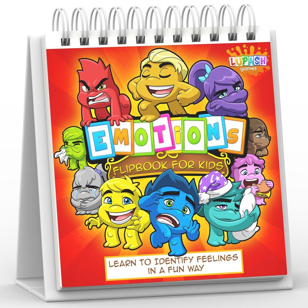 Emotion Kids Flipbook, Mental Health Therapy Tool, Feelings Chart for ...