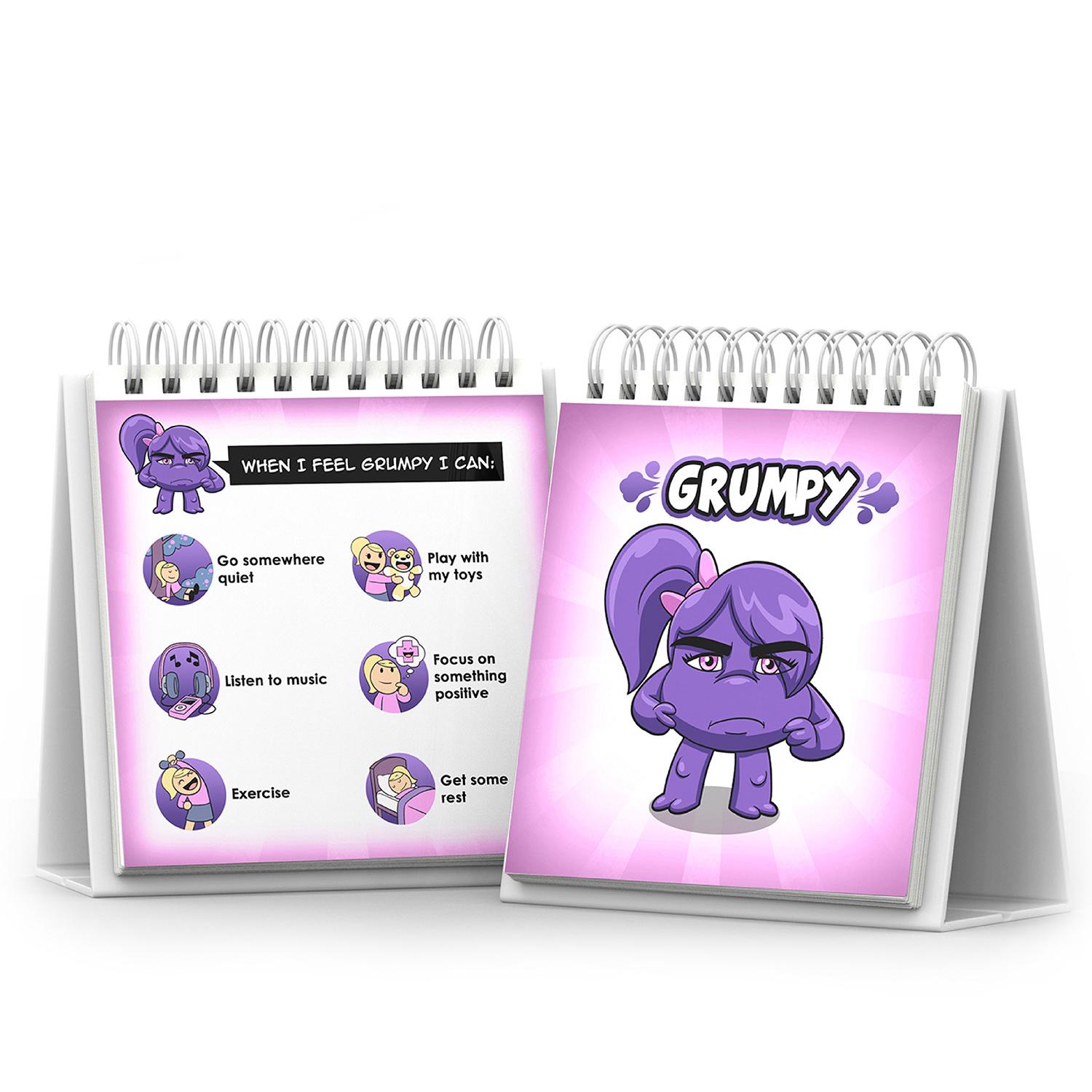 Emotion Kids Flipbook, Mental Health Therapy Tool, Feelings Chart for ...