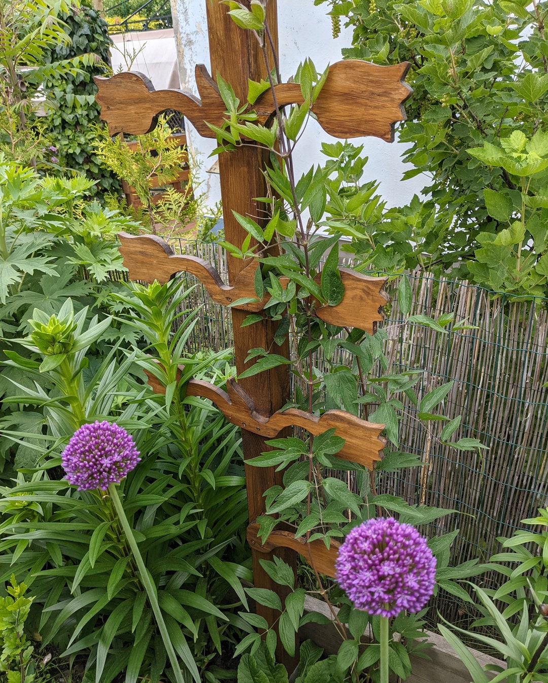 Climbing Aid Garden Trellis HIGH Made of Wood Espalier Roses Rose ...