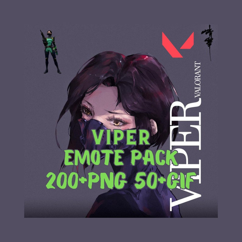 200 PNG 100 GIF Valorant Viper Pack Premium Stream Overlays Animated ...