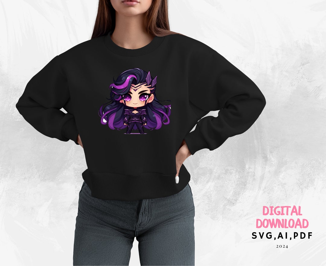 Valorant Reyna Chibi SVG for Game Themed T-shirt Prints and More - Etsy