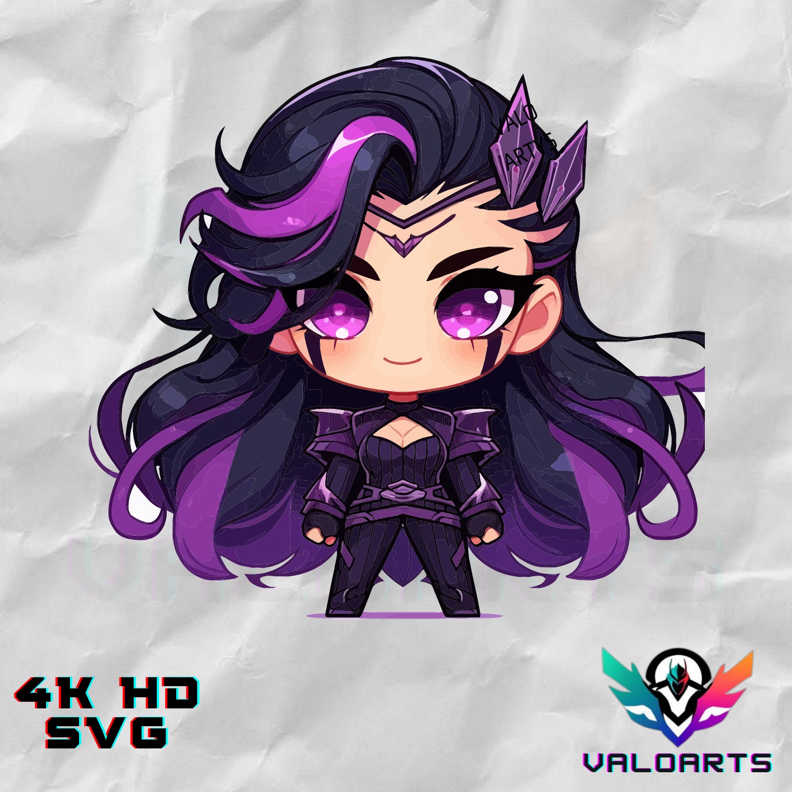 Valorant Reyna Chibi SVG for Game Themed T-shirt Prints and More - Etsy