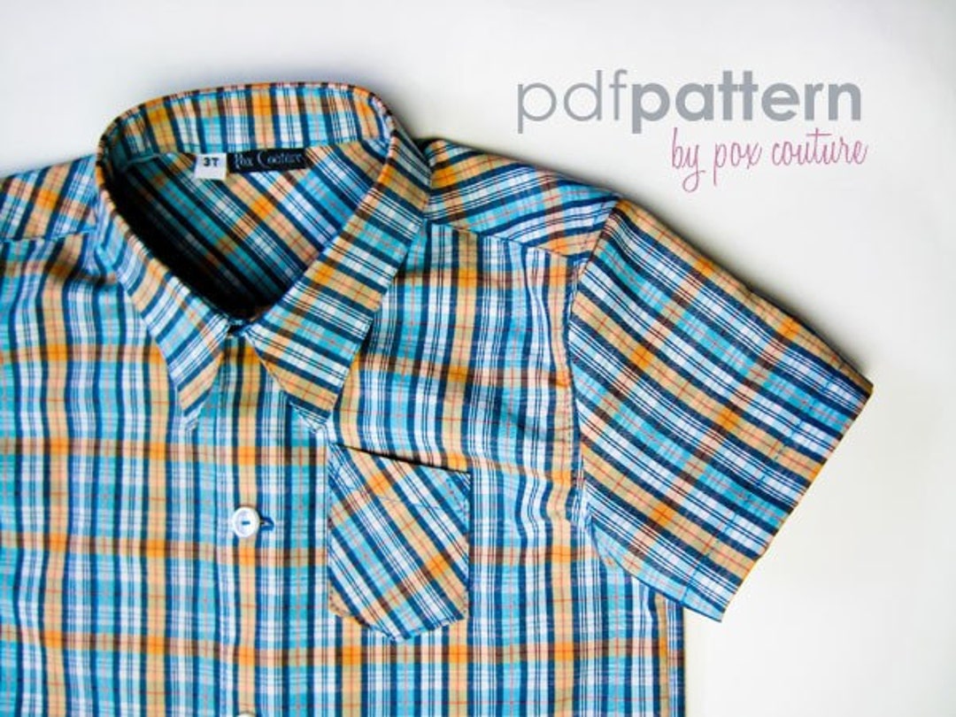 Kids Summer Shirt PDF PATTERN and Instructions 18m-6 - Etsy Canada