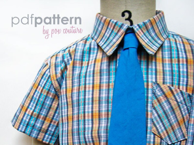 Skinny Necktie - PDF PATTERN and Instructions : Ages 3-8 - Etsy