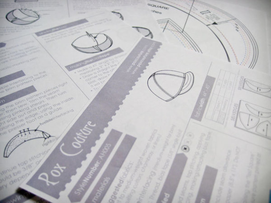 Kids Summer Cap - PDF Sewing Pattern and Instructions - Etsy