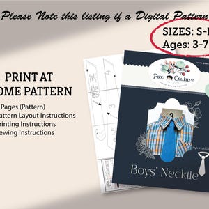 Skinny Necktie - PDF PATTERN and Instructions : Ages 3-8 - Etsy