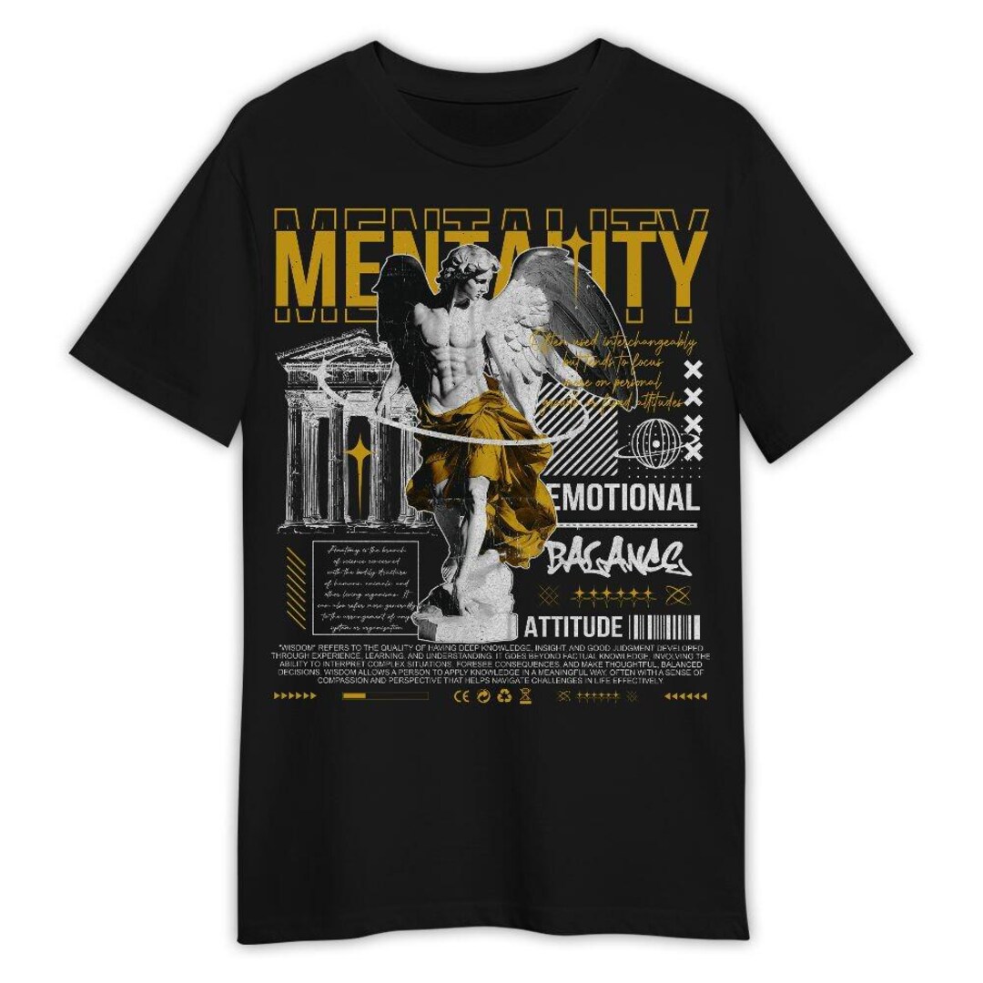 Mentality Statue Urban Streetwear Shirt, Urban Style Graphic, Y2k Retro ...