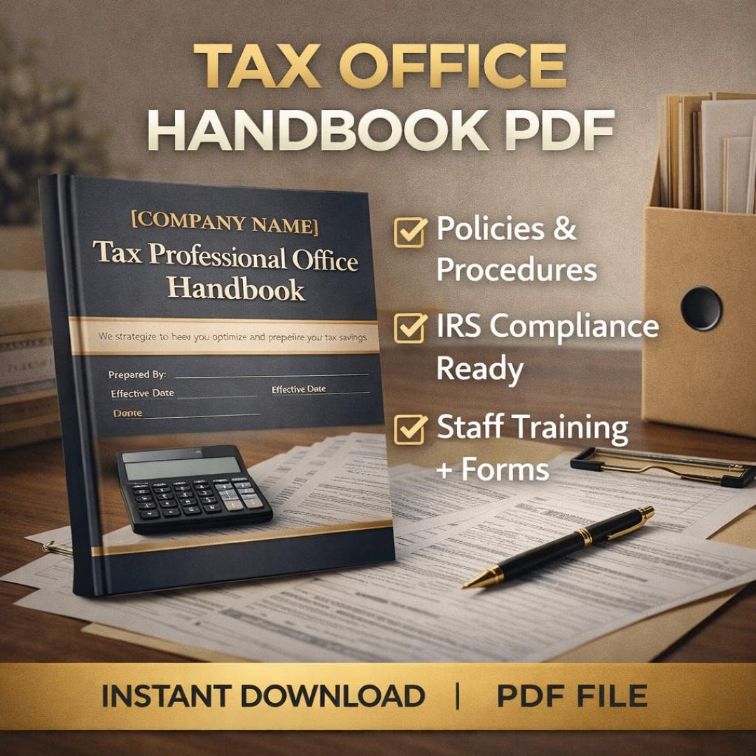 Tax Office Handbook PDF | Policies & Procedures Manual | IRS Compliance ...