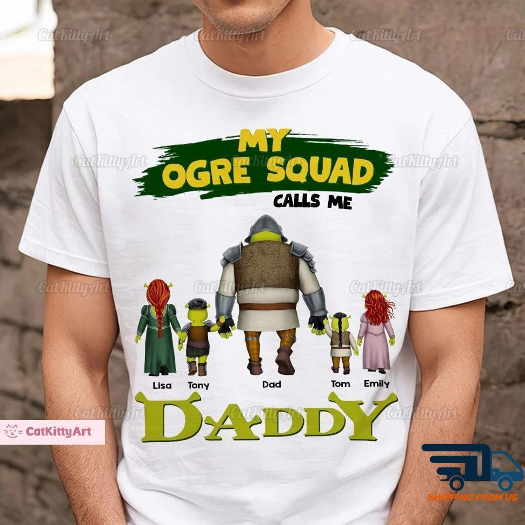 Best Dad Ever Shirt, Custom Dad Shirt, Shrek Funny Trending Shirt ...