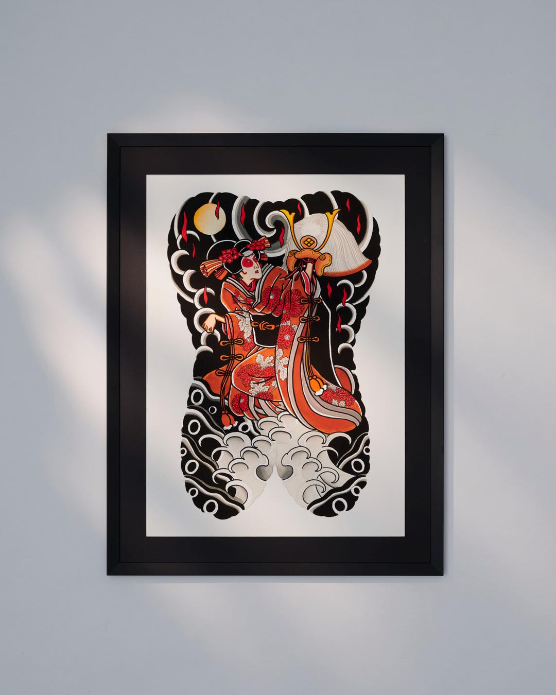 Princess Yaegaki Print – Traditional Japanese Backpiece Art by Heavy ...